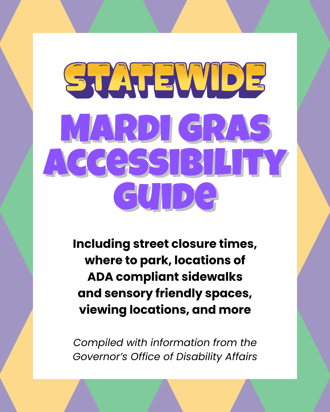 Statewide Mardi Gras Accessibility Guide 2026 » Imagine Water Works